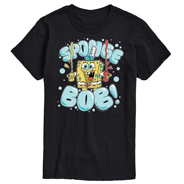 Big & Tall SpongeBob SquarePants Bubble Letter Graphic Tee