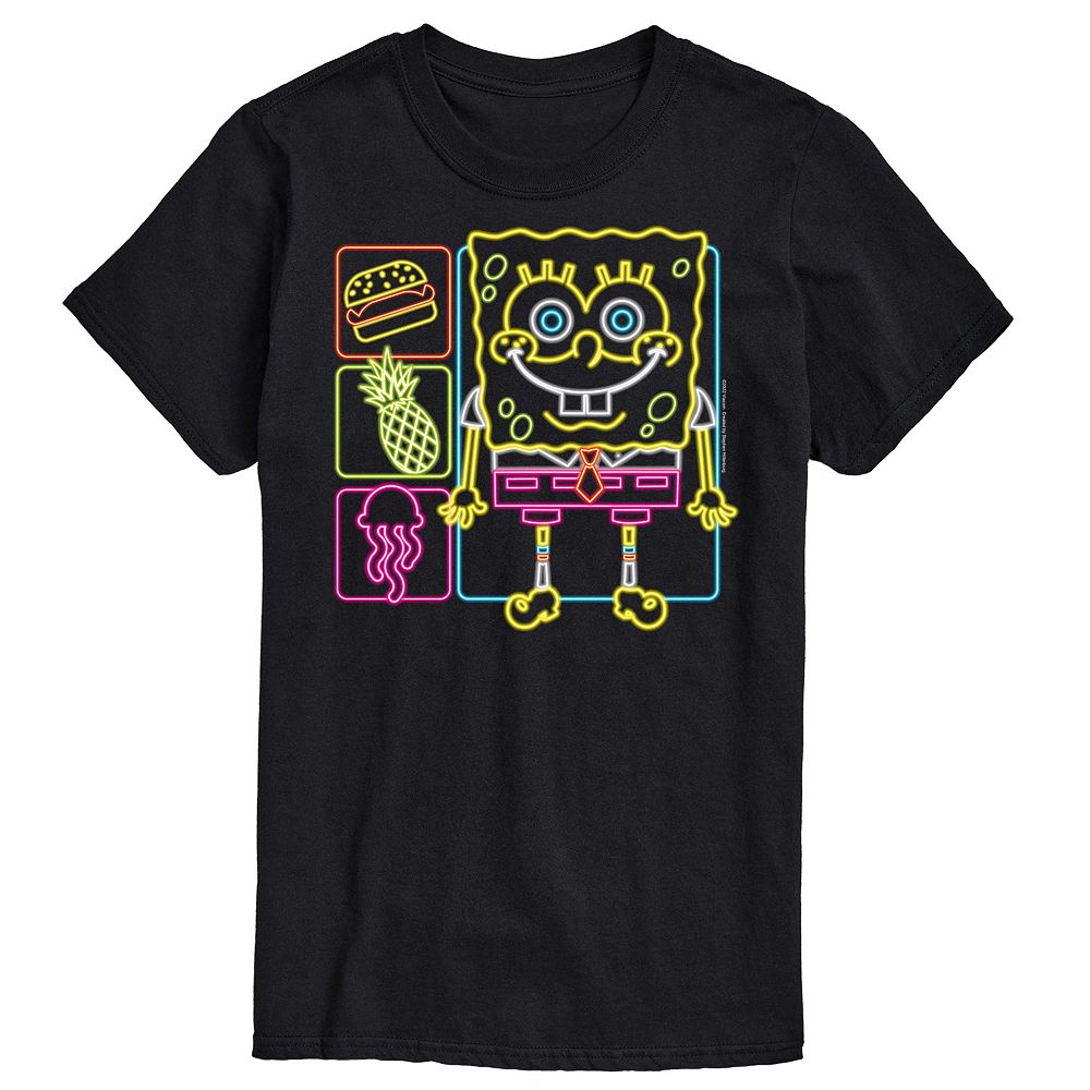 Big & Tall SpongeBob SquarePants Neon Graphic Tee