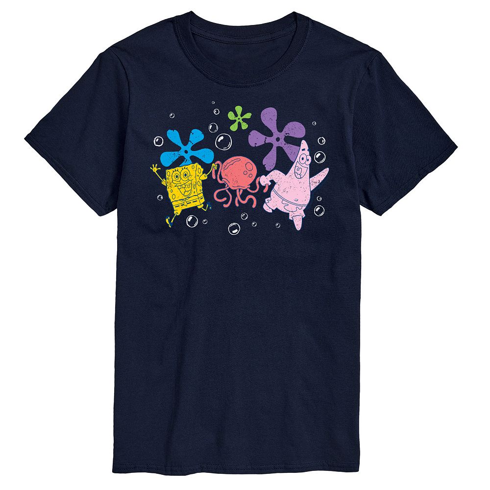 Big & Tall SpongeBob SquarePants Jellyfishing With Patrick Graphic Tee