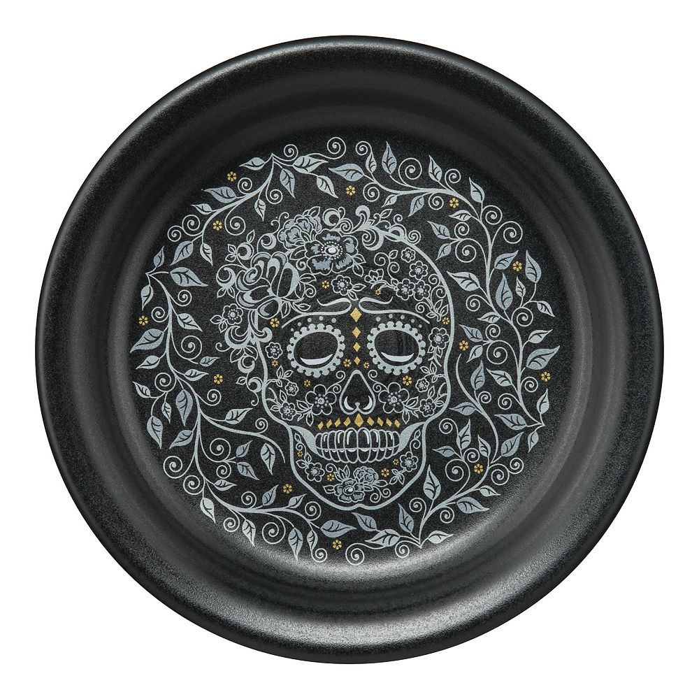 Fiesta Skull And Vine Appetizer Plate