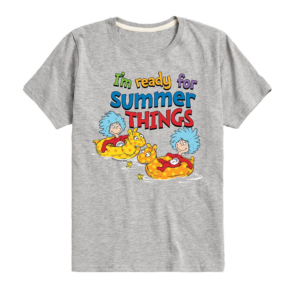 Boys 8-20 Dr. Seuss Thing One & Thing Two "I'm Ready For Summer Things ...