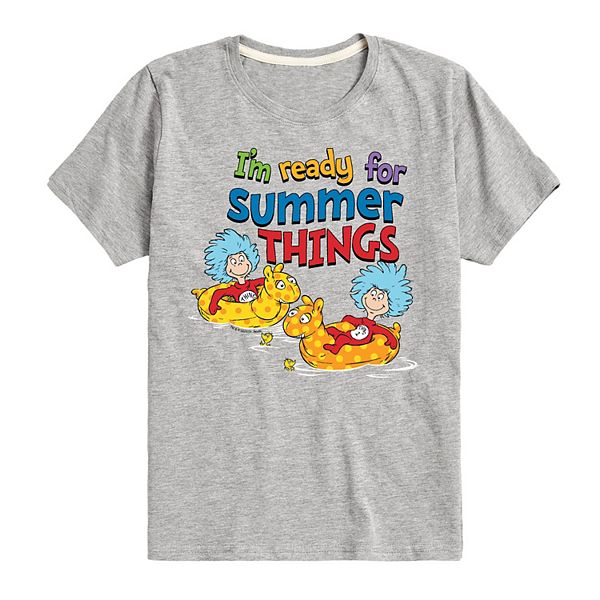 Boys 8-20 Dr. Seuss Thing One & Thing Two "I'm Ready For Summer Things ...