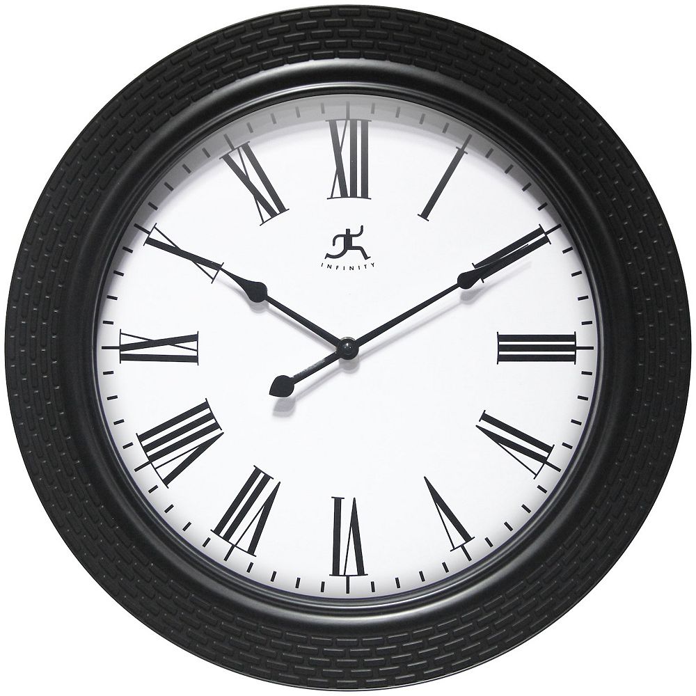 Infinity Instruments 16-in. Round Wall Clock with Roman Numerals