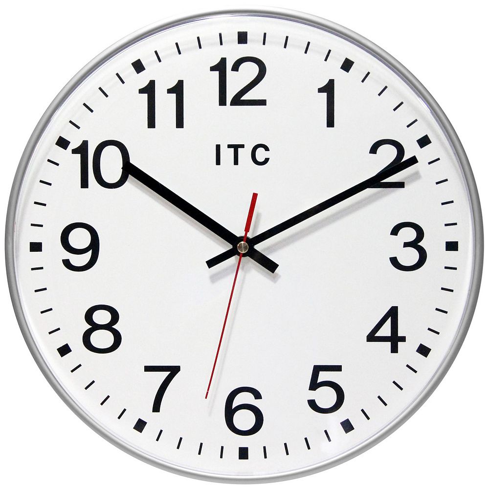 Infinity Instruments 12-in. Round Wall Clock with Silent Movement