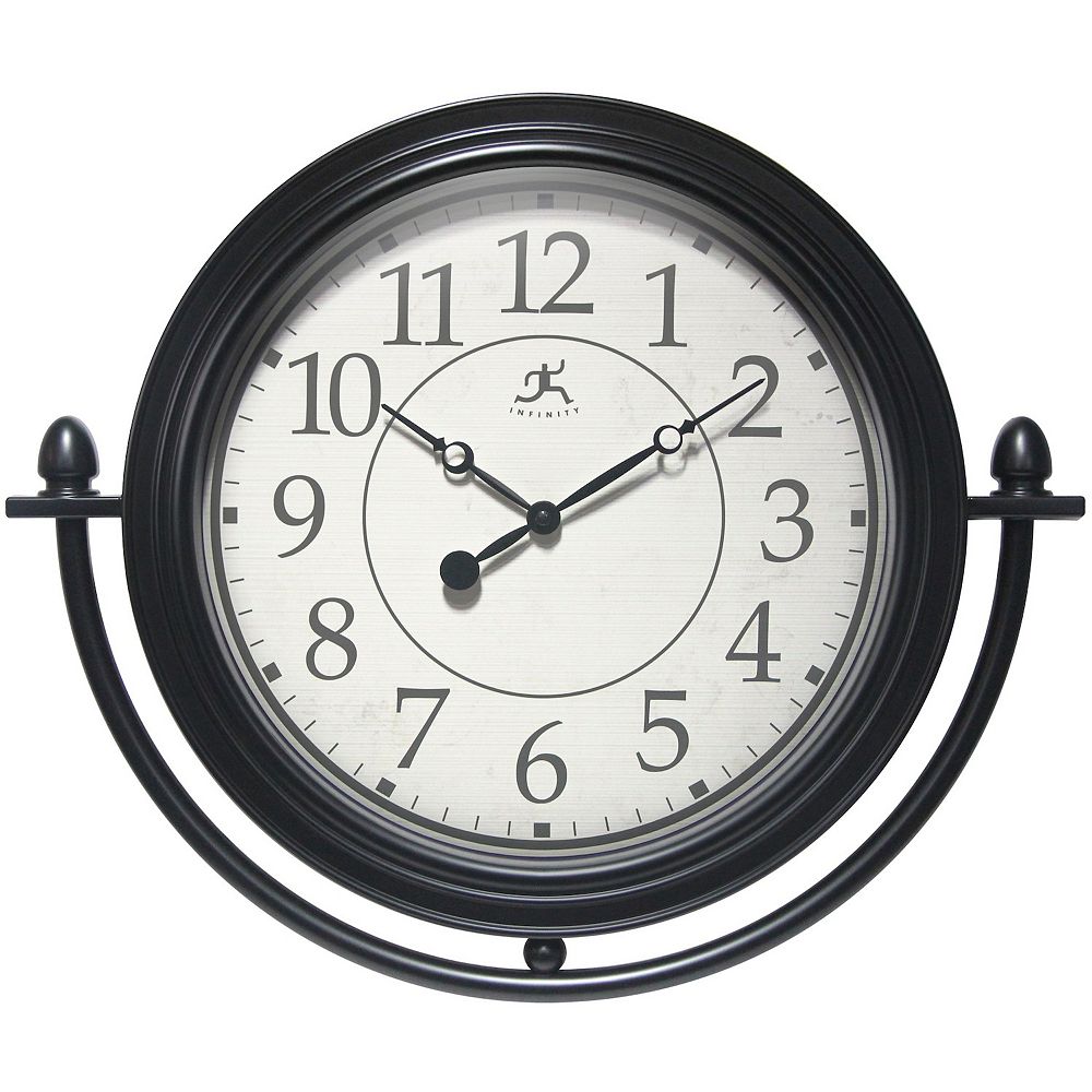 Infinity Instruments 15.75-in. Round Wall Clock with Metal Detail