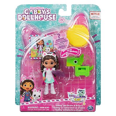 Gabby's Dollhouse Knight Gabby Toy Figure Set with Surprise Toy & Mini ...