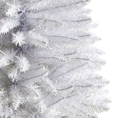 nearly natural 3-ft. LED Slim White Artificial Christmas Tree