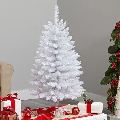 nearly natural 3-ft. LED Slim White Artificial Christmas Tree