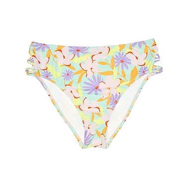 Juniors' Ninety-Nine° Side-Knot High-Waisted Cheeky Bikini Bottoms