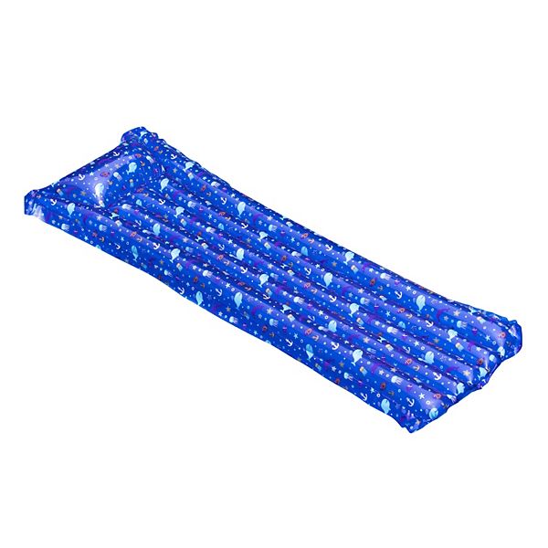 72'' Blue Aquatic Marine Animals Inflatable Pool Raft