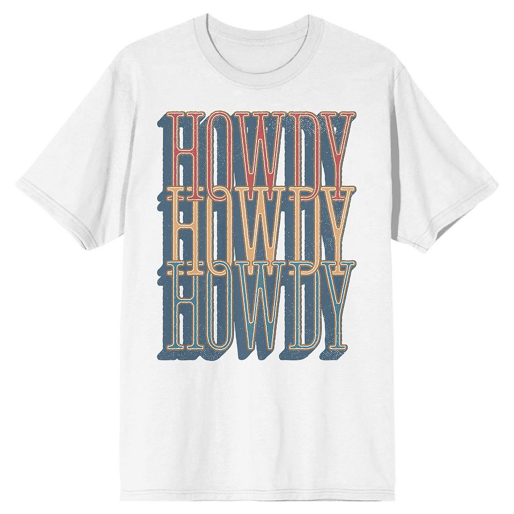 Men's Multicolor Howdy Howdy Howdy Graphic Tee