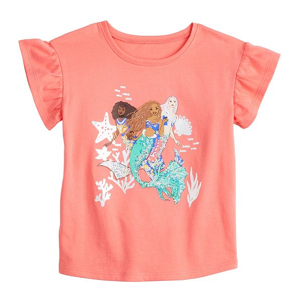 Disney's The Little Mermaid Toddler Girl Flutter Graphic Tee by Jumping ...