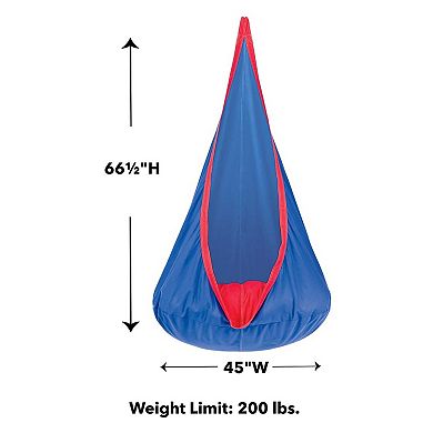 HearthSong HugglePod Deluxe Indoor/Outdoor Sturdy Cotton Canvas Hanging ...