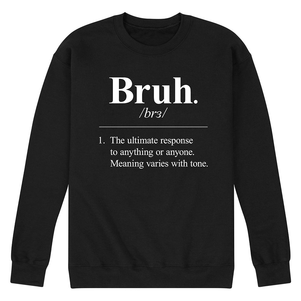 Men's Bruh Definition Graphic Fleece Pullover