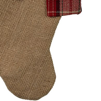 Northlight Burlap Dog Bone Christmas Stocking
