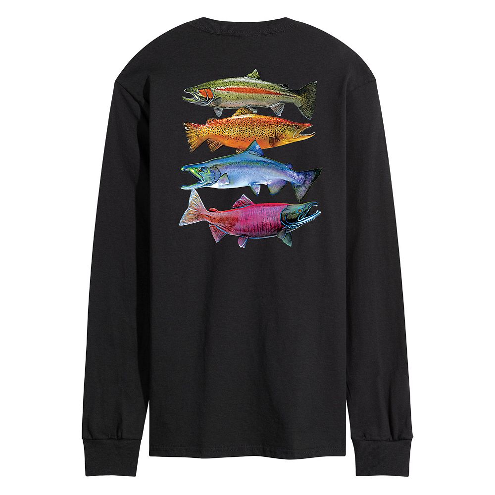 Men's Northwaters Fish Long Sleeve Graphic Tee