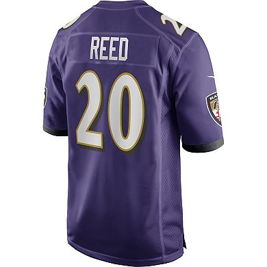 Men's Nike Ed Reed Purple Baltimore Ravens Game Retired Player Jersey