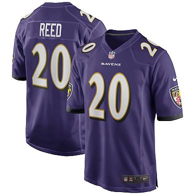 Men's Nike Ed Reed Purple Baltimore Ravens Game Retired Player Jersey