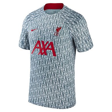 Men's Nike Gray Liverpool 2023 Pre-Match Performance Top