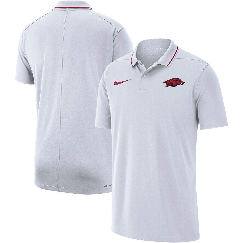 Men's Nike White Arkansas Razorbacks 2023 Coaches Performance Polo