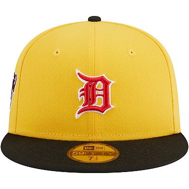Men's New Era Yellow/Black Detroit Tigers Grilled 59FIFTY Fitted Hat