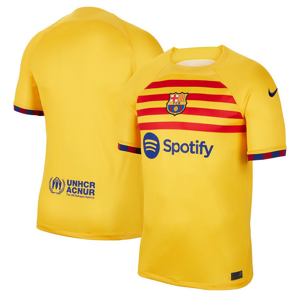 Youth Nike Yellow Barcelona 2022/23 Fourth Breathe Stadium Replica Jersey