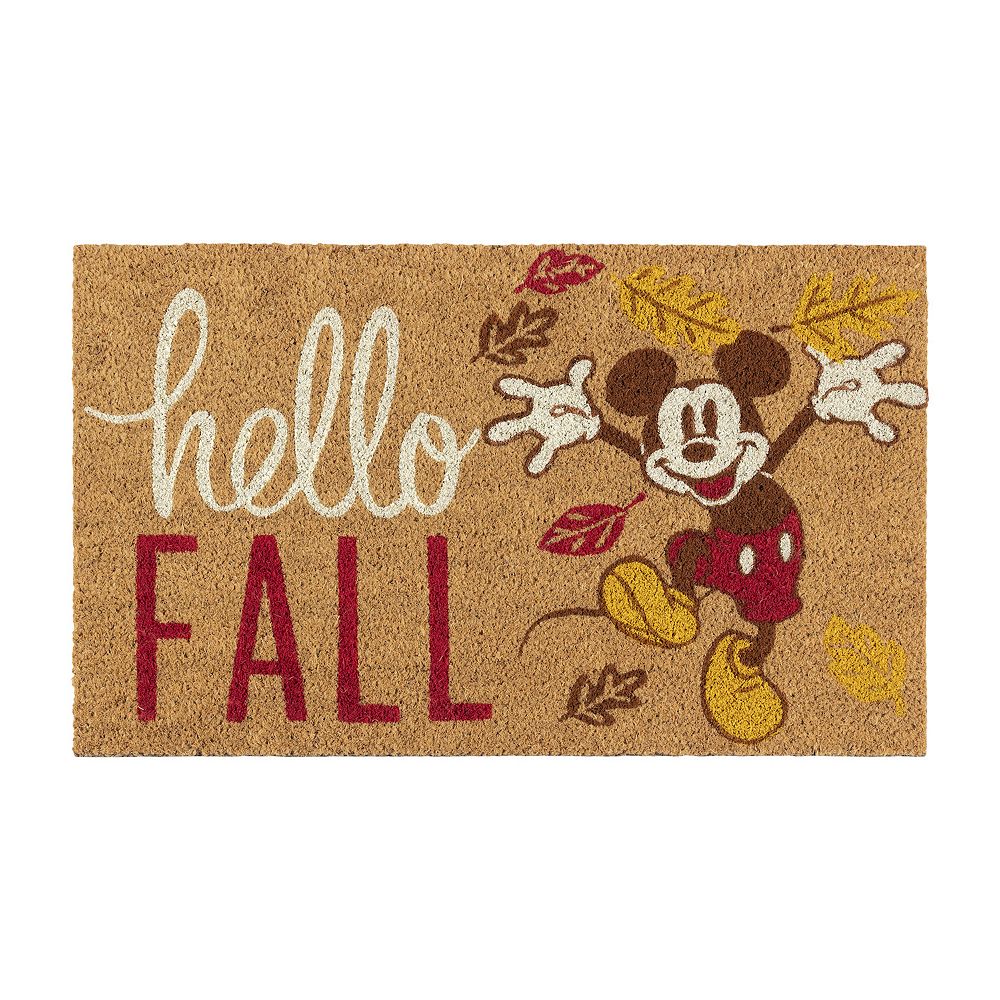 Disney's Mickey Mouse Harvest Coir Hello Fall Indoor/Outdoor Welcome Mat