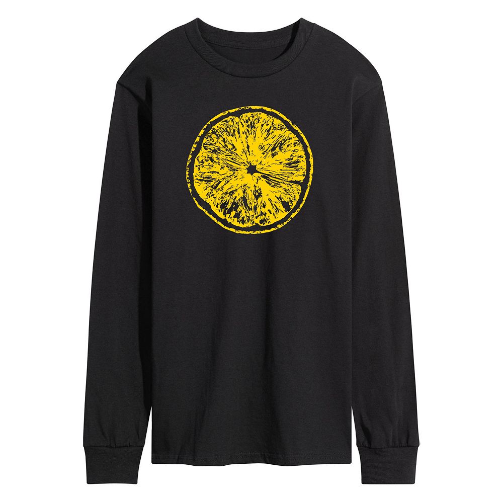 Men's Lemon Slice Whole Long Sleeve Graphic Tee