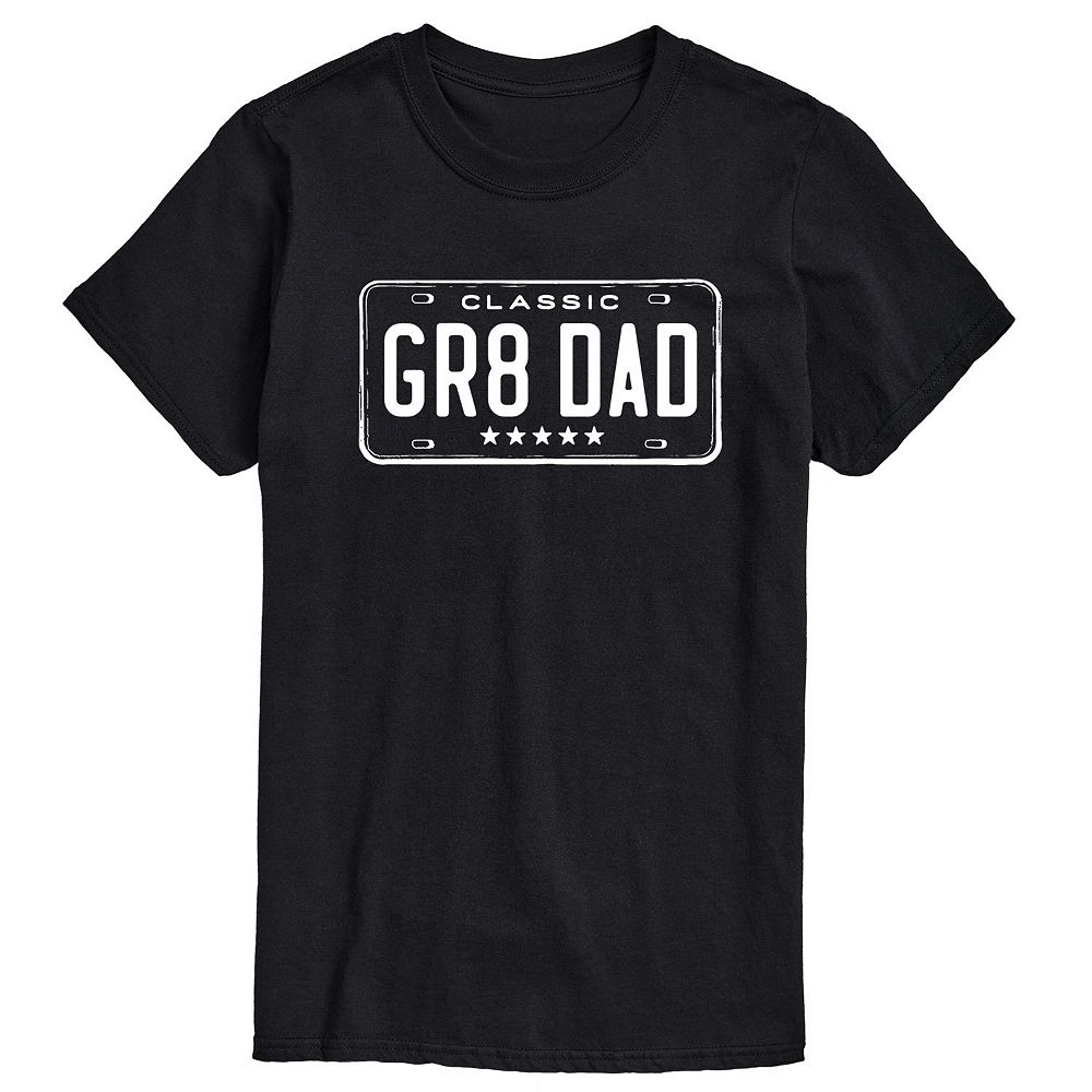 Big & Tall "GR8 DAD" License Plate Graphic Tee