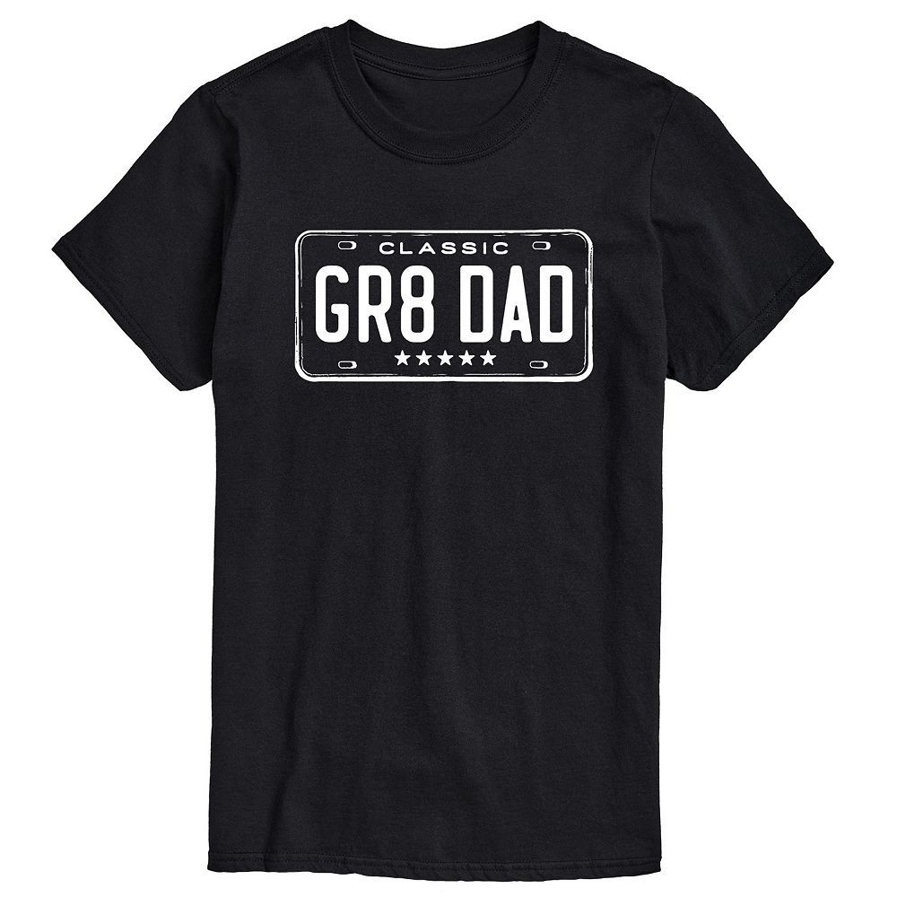 Men's GR8 DAD License Plate Graphic Tee