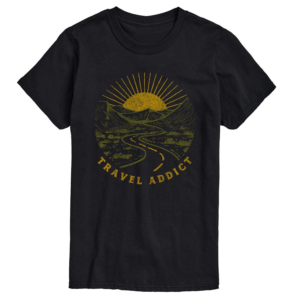 Big & Tall Travel Addict Graphic Tee