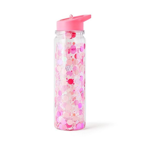 Packed Party Pink Party Confetti Water Bottle