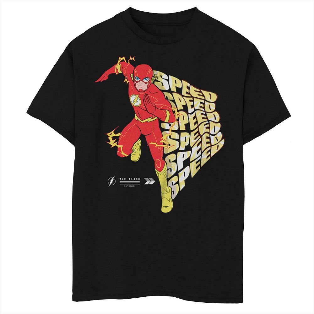 Boys 6-20 DC Comics The Flash Run Speed Stacked Lightning Bolt Logo ...