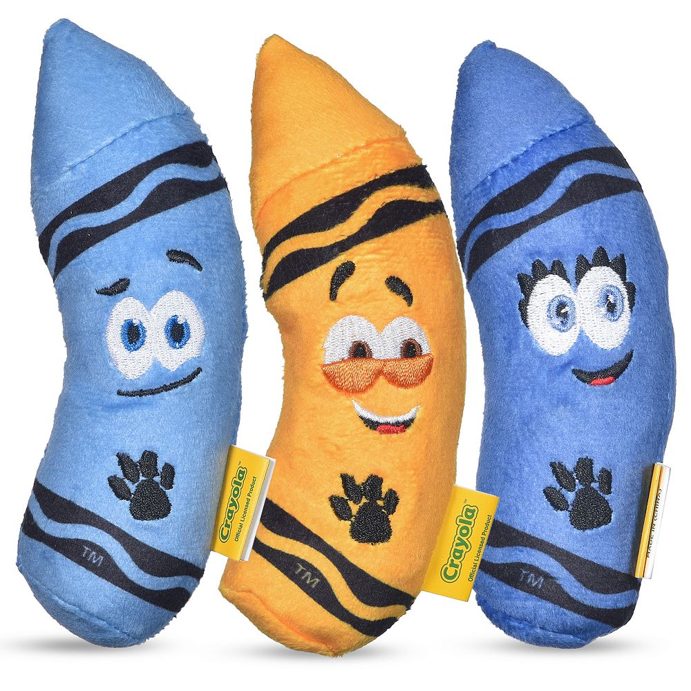 Crayola Aromatherapy Scented Crayon Plush Squeaker Pet Toy Set