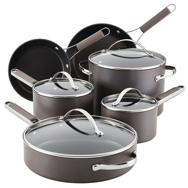 Ayesha Curry Hard Anodized Collection 10-pc. Nonstick Cookware Set