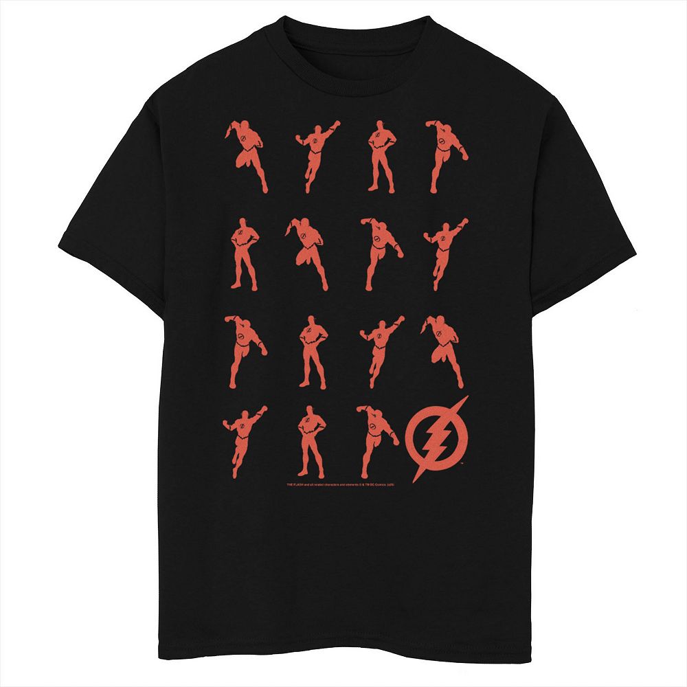 Boys 8-20 Husky DC Comics The Flash Action Pose Silhouettes Graphic Tee