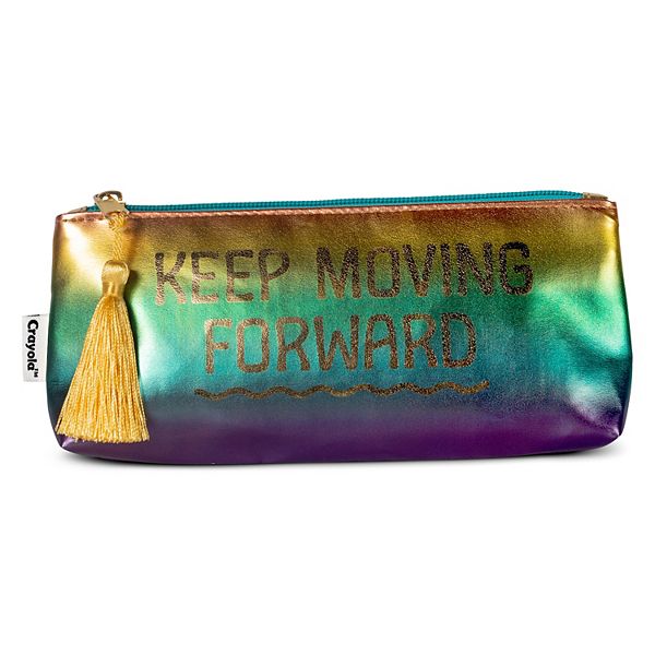 Crayola "Keep Moving Forward" Rainbow Pencil Pouch