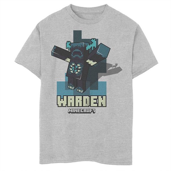 Boys 6-20 Minecraft Warden Happy Portrait Graphic Tee