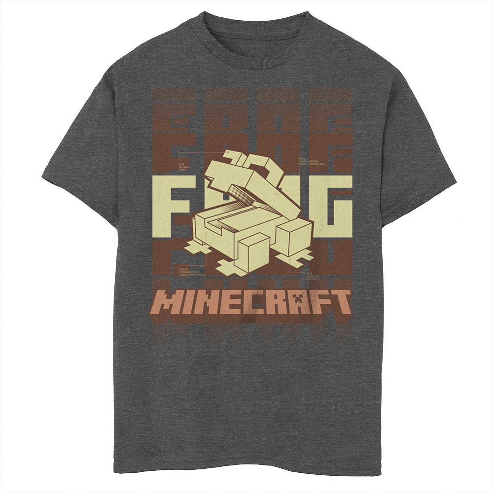 Boys 8-20 Minecraft Frog Blueprint Stacked Graphic Tee