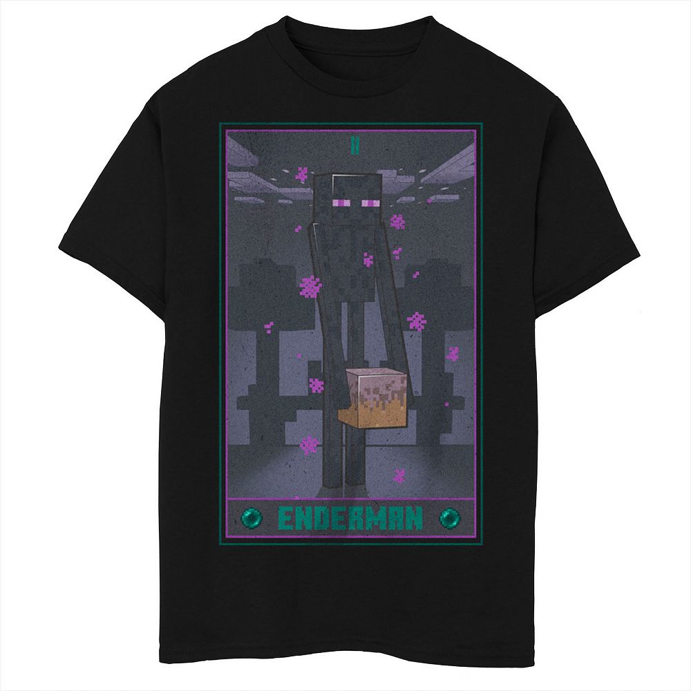 Boys 6-20 Minecraft Enderman Tarot Card Graphic Tee