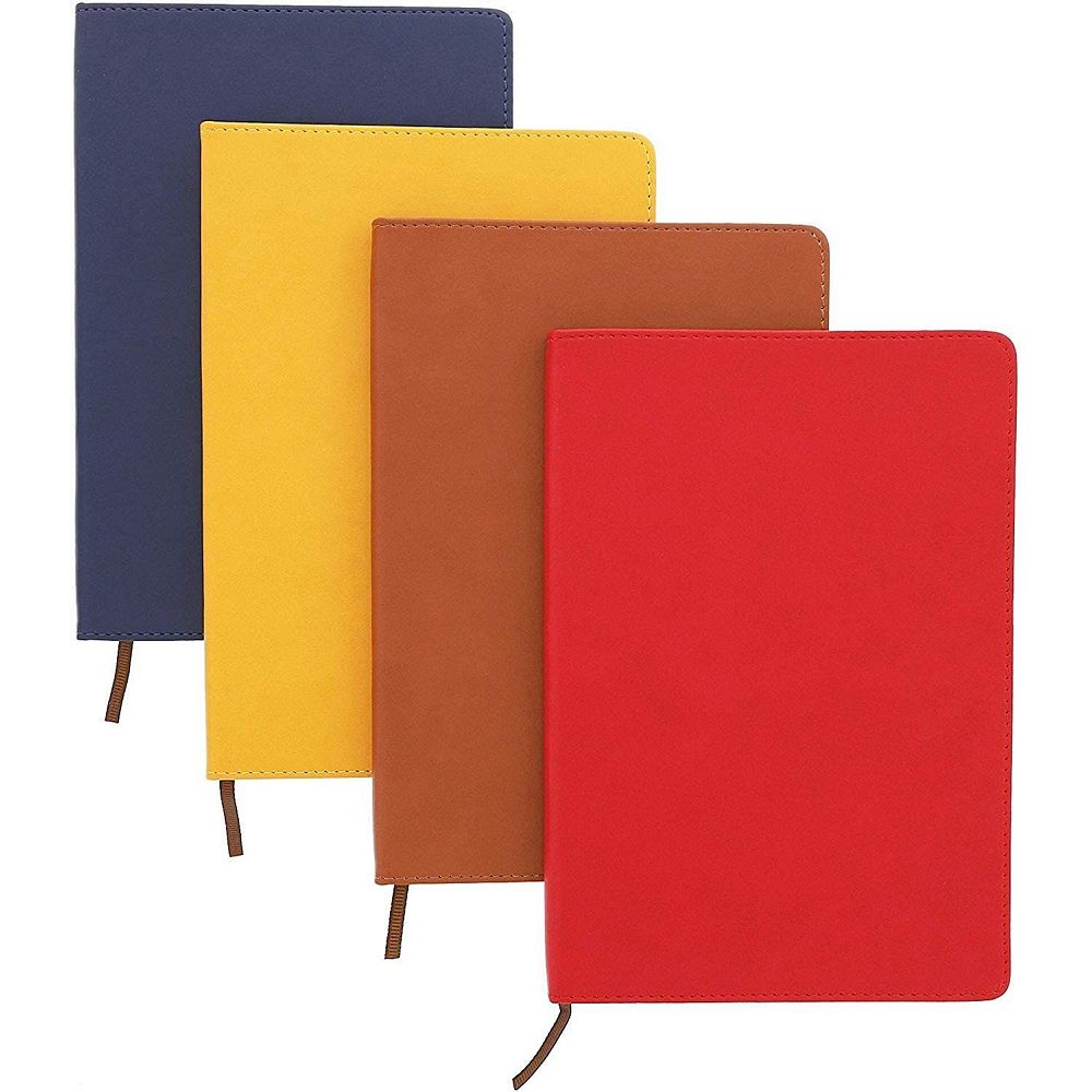 Paper Junkie Leather A5 Notebook, Lined Journal (8.4 x 5.8 In, 4 Pack ...