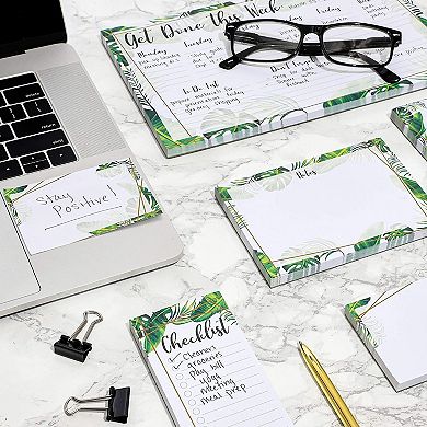 Set of 5 Sticky Note: Weekly Plan Pad, Checklist, Note Pads, Tropical ...
