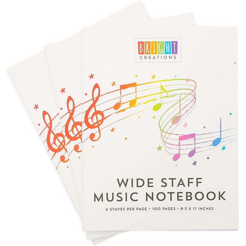 Bright Creations Music Composition Notebooks, Manuscript Staff Paper ...