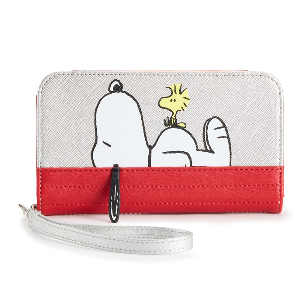 Peanuts Snoopy Woodstock Silver-Red Tech Wallet