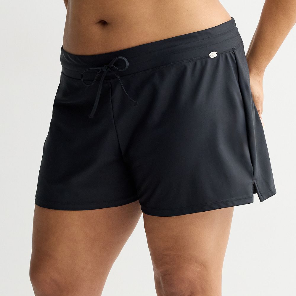 Plus Size ZeroXposur UPF 30+ Action Swim Shorts