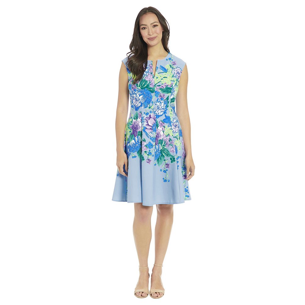 Women's London Times Floral Fit & Flare Dress