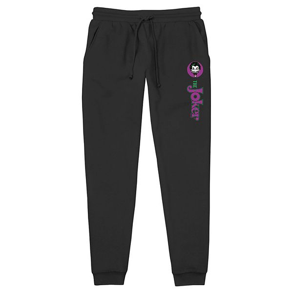Men's DC Comics Batman The Joker Head & Logo Banded Bottom Pajama Pants