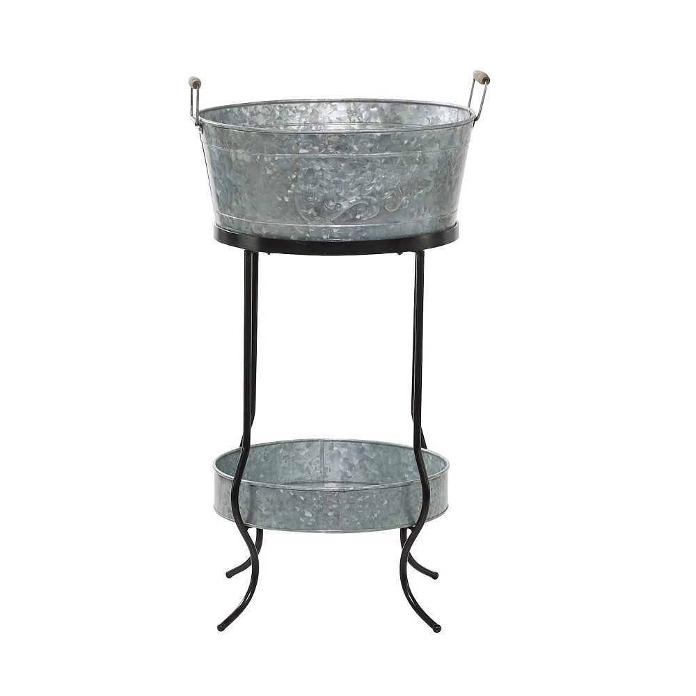 Stella & Eve Metal 6 Bottle Ice Bucket with Lower Shelf
