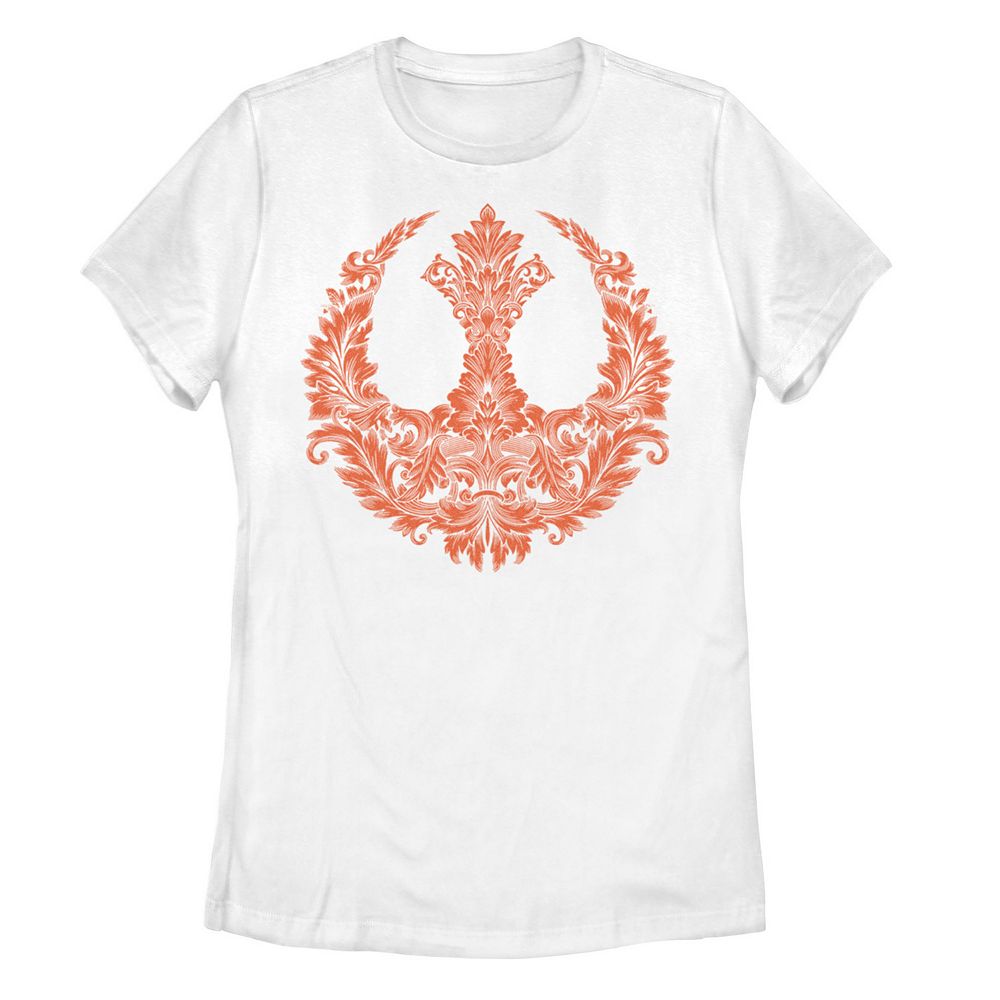 Juniors' Star Wars Floral Rebel Symbol Graphic Tee