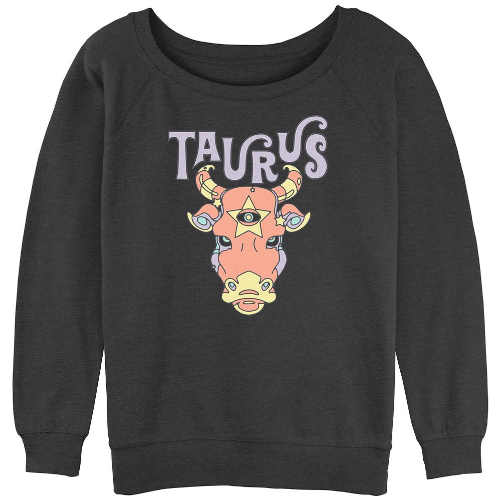 Juniors' Mad Engine Zodiac Taurus Sign Astral Bull Slouchy Graphic ...